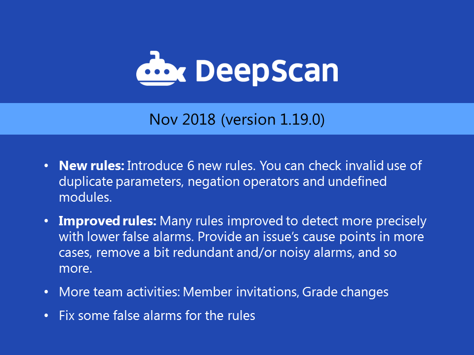 Updates | DeepScan