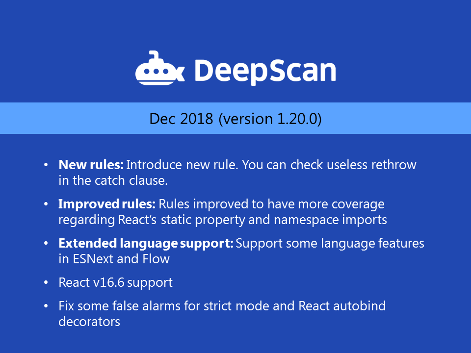 Updates | DeepScan